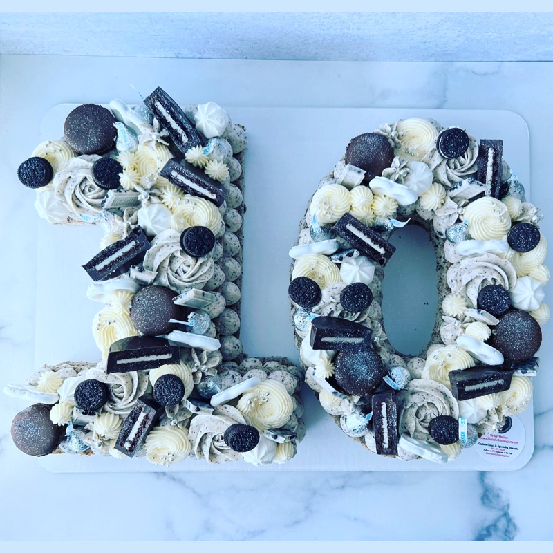 Oreo Overload Monogram Cake | Sprinkled with Love by Jaime, LLC.